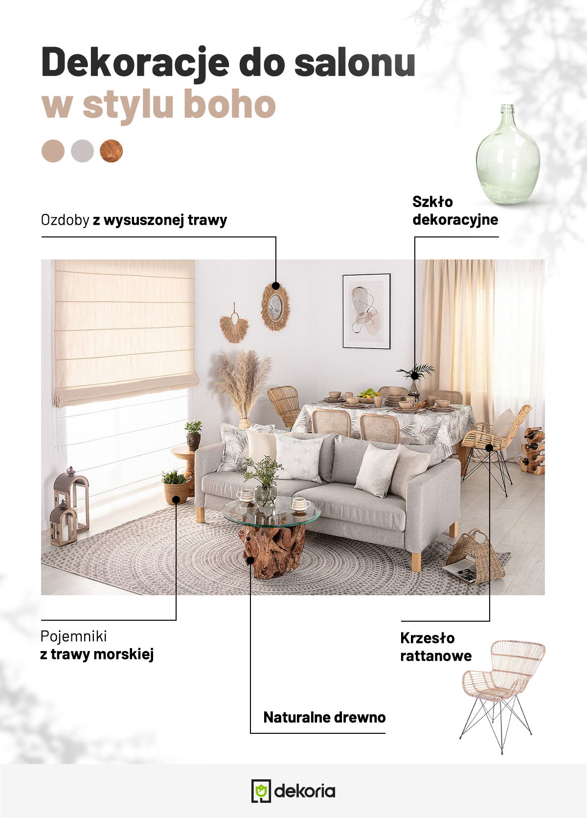 Dekoracje boho do domu | Blog Dekoria.pl